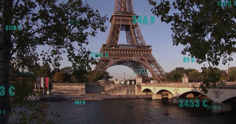 After Pause Seine Holding Data Overlays Floating and Scanning Eiffel ...