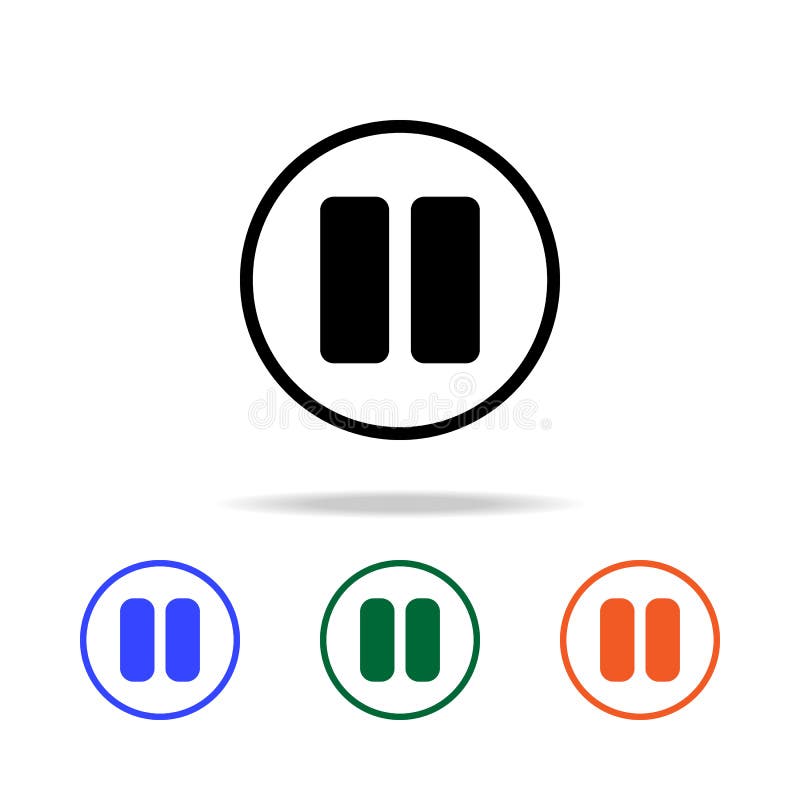 Pause Sign Icon. Elements of Simple Web Icon in Multi Color. Premium ...