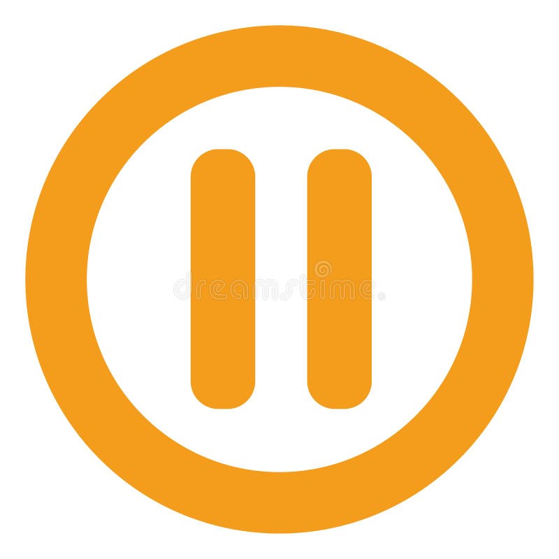 Pause Sign Pink Neon Symbol on Black Background Stock Illustration ...