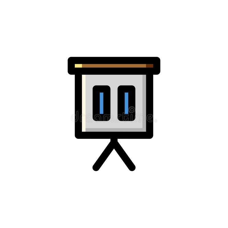 Pause Slide Presentation Icon Stock Vector - Illustration of clip ...