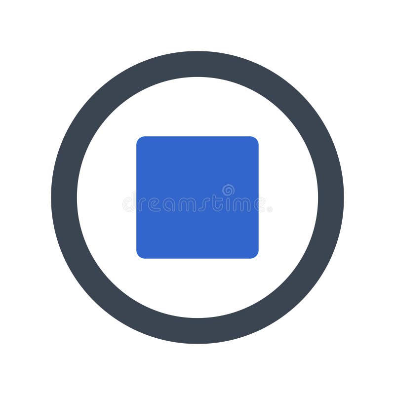 Pause, stop icon stock vector. Illustration of track - 192073653