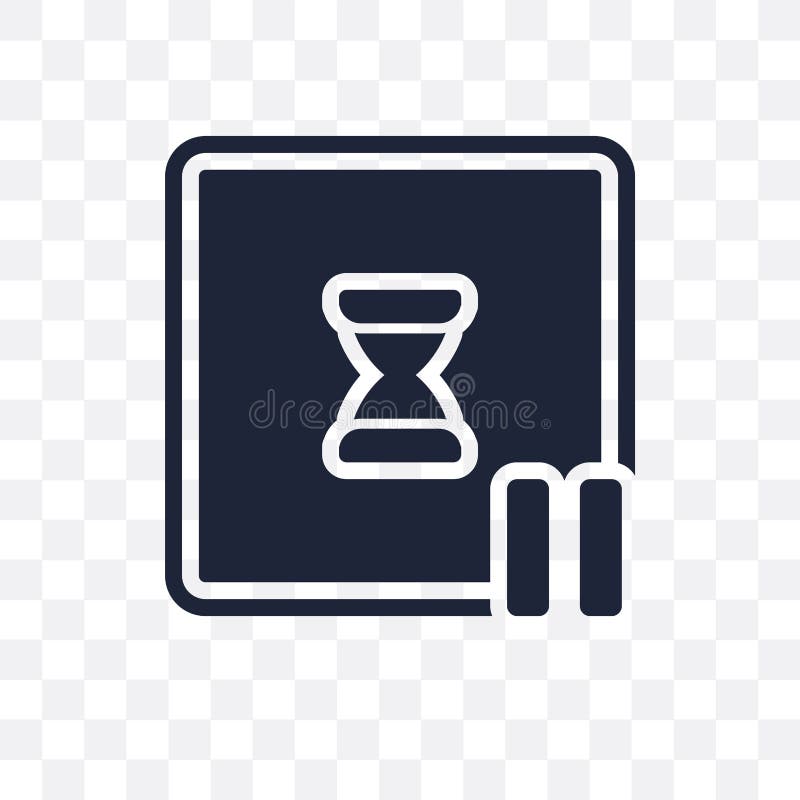 Pause Sign. Dark Gray Icon on Transparent Background Stock Illustration ...