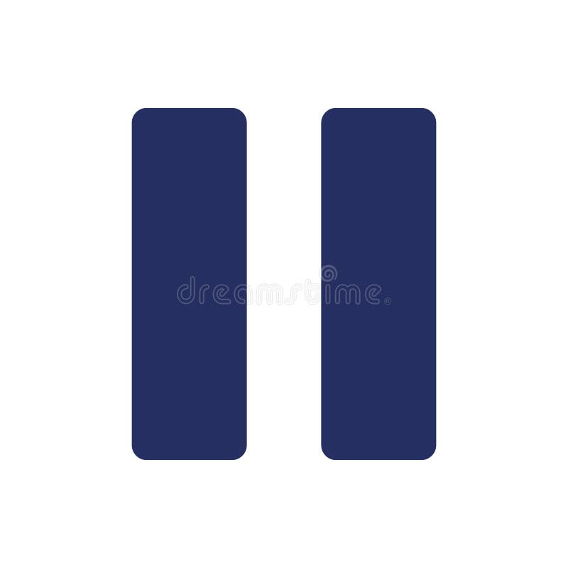 Pause Interruption Symbol Sign, Vector Illustration, Isolate on White ...