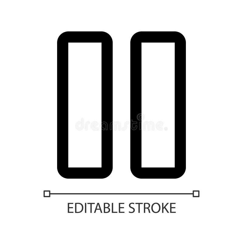 Pause Interruption Symbol Sign Isolate on White Background,Vector ...