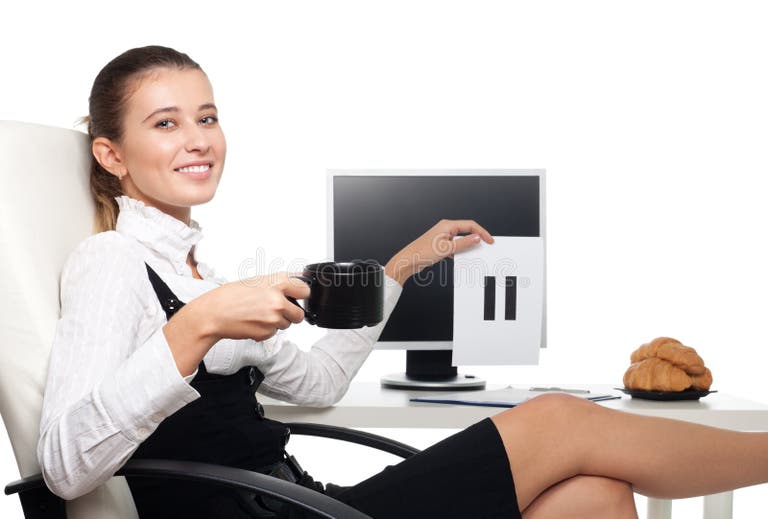 Pause in work stock photo. Image of full, food, adult - 17907540