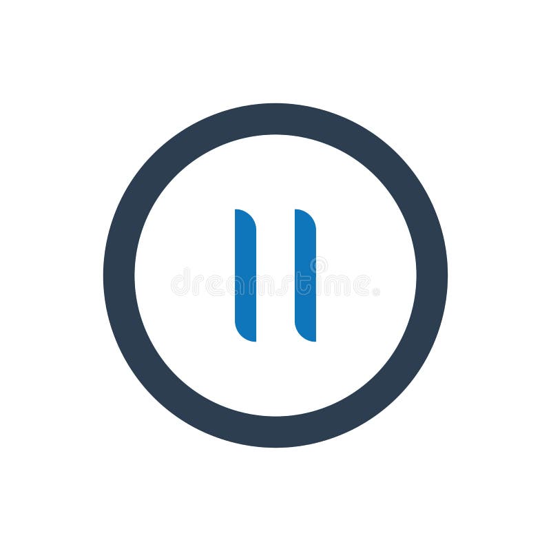 Pauze Vectorpictogram Vector Vector Illustratie - Illustration of ...