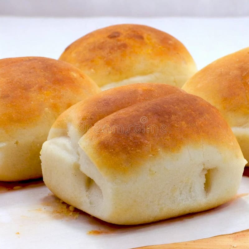 Indian breakfast Pav Bread stock illustration. Illustration of yeast ...