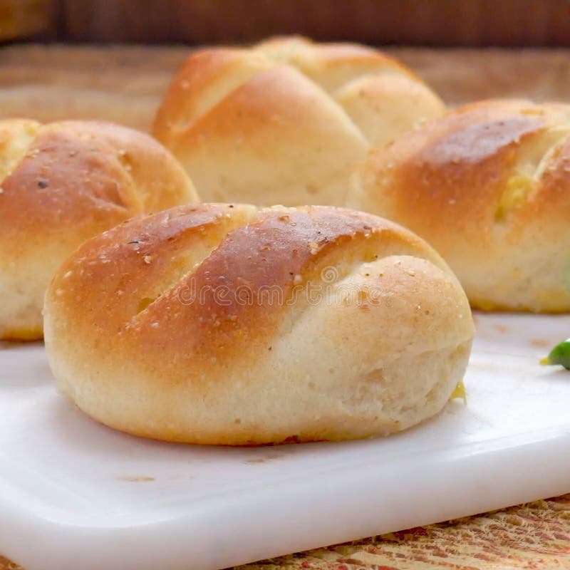 Indian breakfast Pav Bread stock illustration. Illustration of baked ...