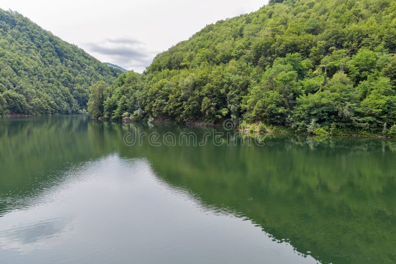Pavana Dam Lake in Tuscany, Italy Stock Image - Image of lakeside ...