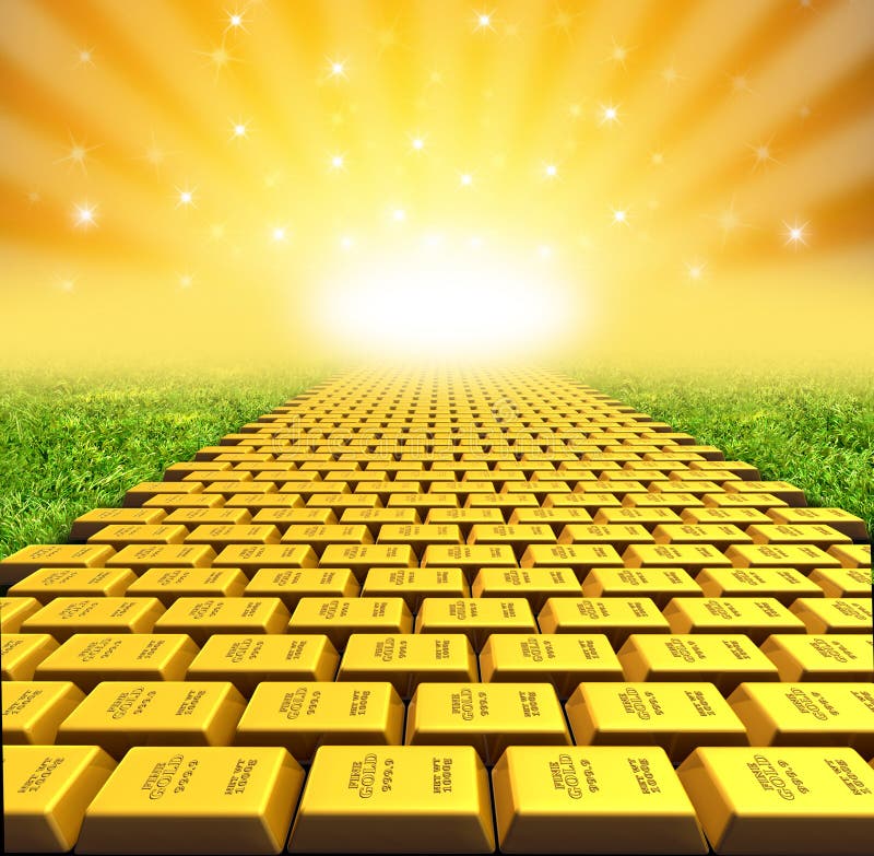 Yellow brick road stock illustration. Illustration of footpath - 18611782