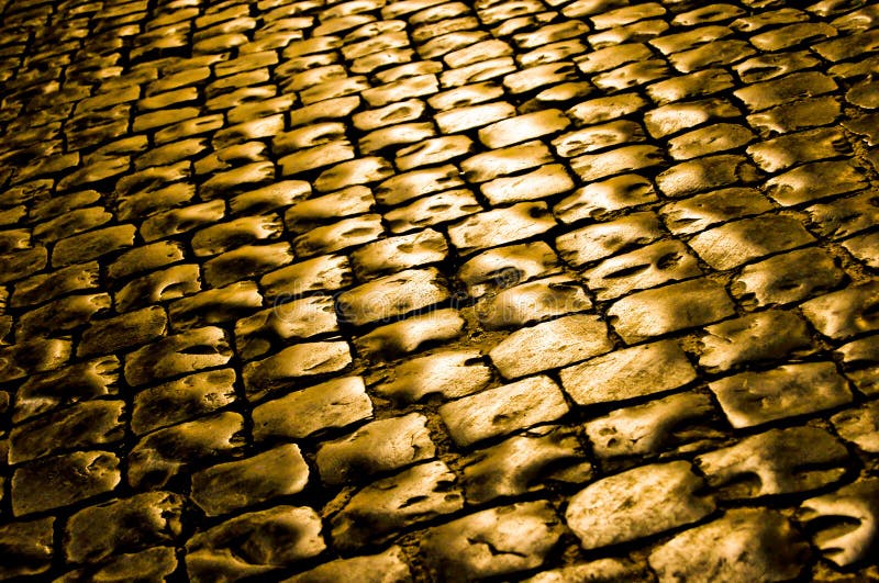 Paved with Gold! stock photo. Image of gold, finance, footpath - 2436770