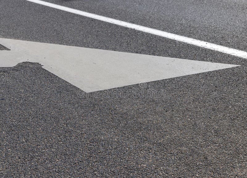 Paved Highway with White Road Markings Stock Image - Image of ...