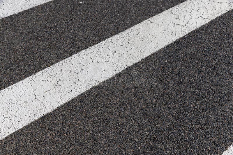 Paved Highway with White Road Markings Stock Photo - Image of line ...