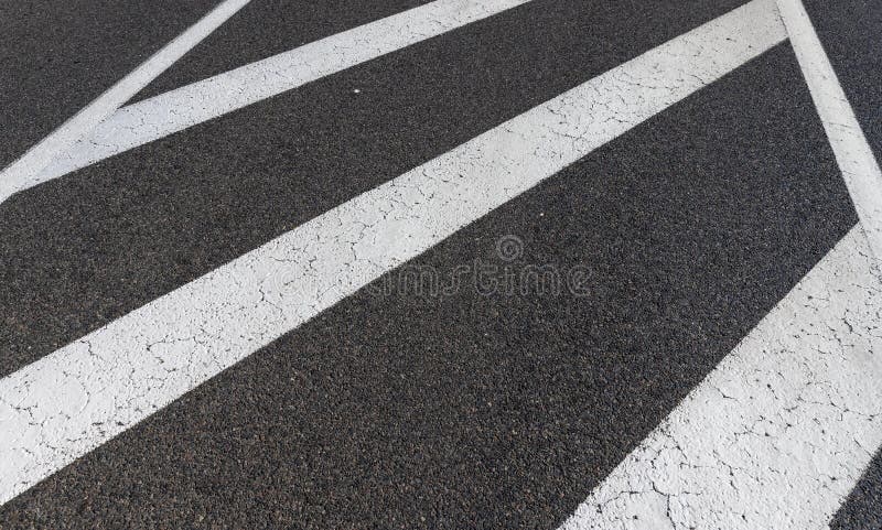 Paved Highway with White Road Markings Stock Photo - Image of transport ...