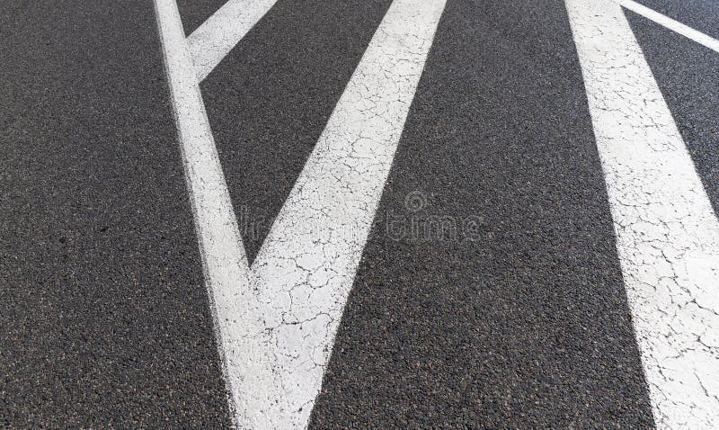Paved Highway with White Road Markings Stock Photo - Image of view ...