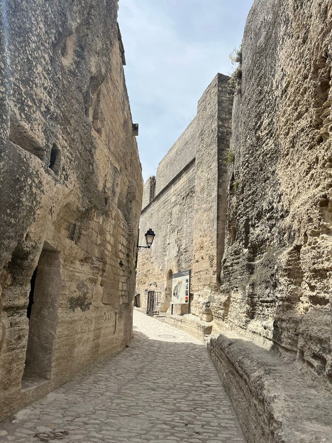 Paved Medieval Street in Saint Remy Stock Image - Image of historic ...