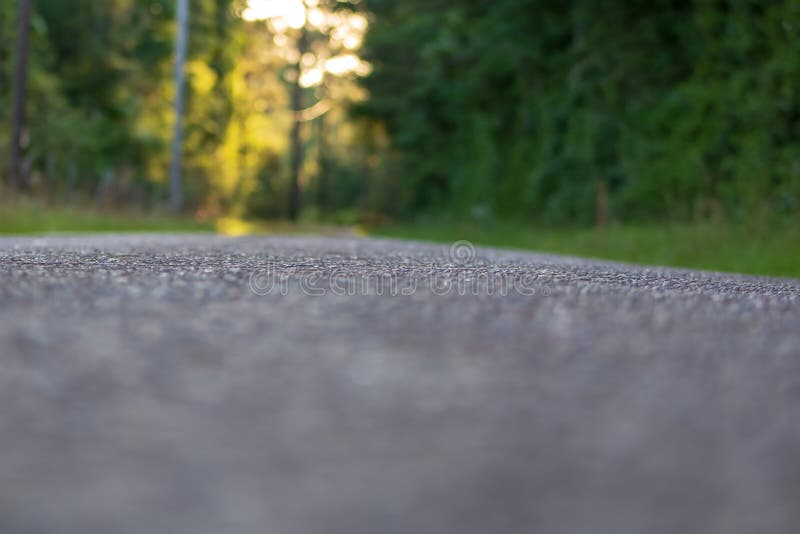 Paved Country Road from Road Surface Stock Photo - Image of pavement ...