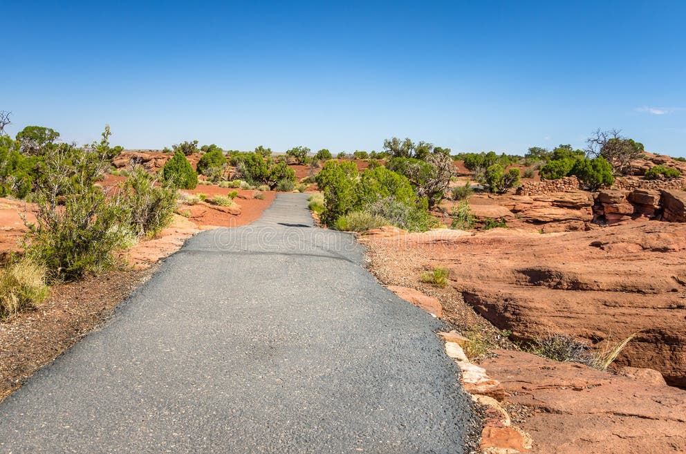 Paved Path in a Park in Utah Stock Image - Image of colorful, path ...