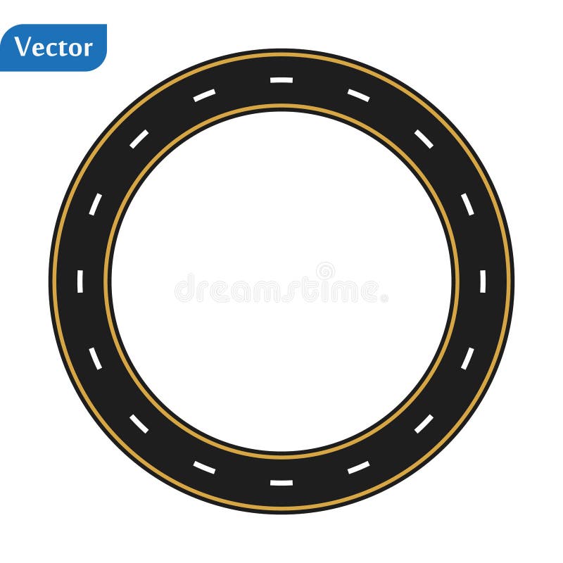 Road circular path stock illustration. Illustration of roundabout ...