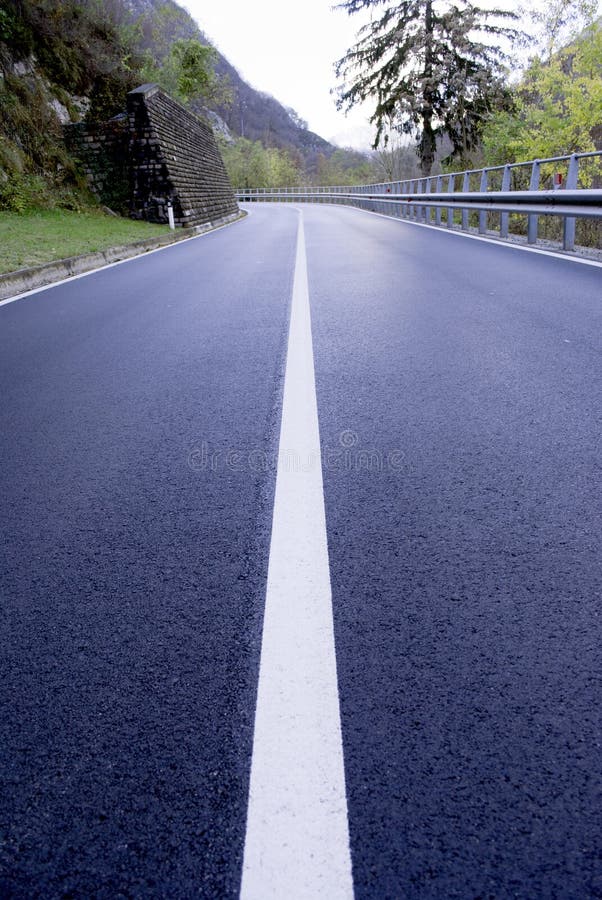 Paved road stock image. Image of line, covered, road - 18115445
