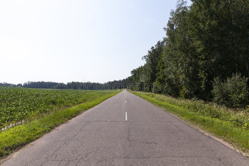 Paved Road in the Countryside Stock Image - Image of ground, road ...