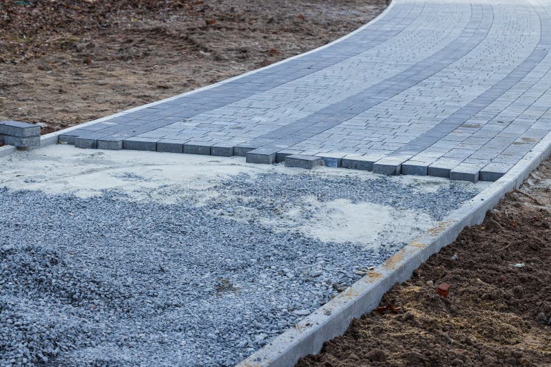 Paved Road Development Construction Building Street Tile Dirt Ground ...