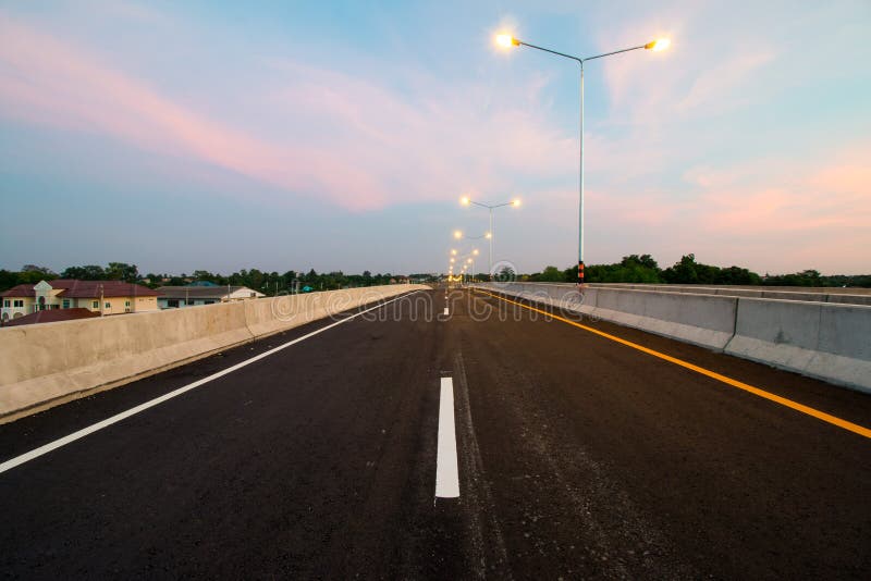 Paved Roads and Traffic Lines Stock Image - Image of structure ...