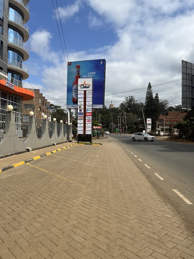 Paved Sidewalks in Parklands Area in Nairobi Kenya Editorial Stock ...