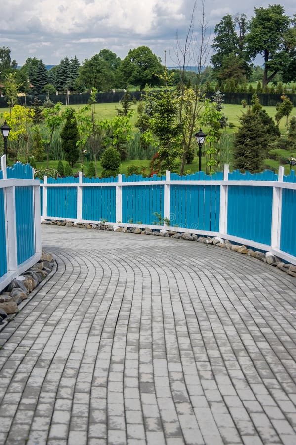 Paved way stock photo. Image of stone, path, spring - 134493750