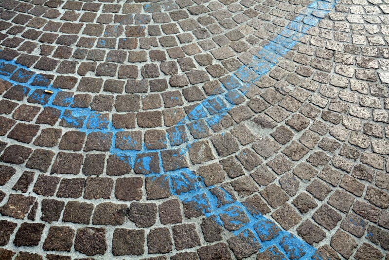 Pavement Abstract Background with Blue Strips Stock Photo - Image of ...