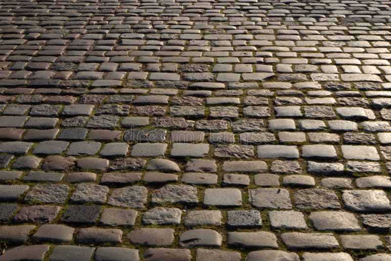 The Pavement Area is Paved with Gray Large Stone Texture. Stock Photo ...