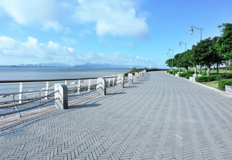 Pavement at coast stock photo. Image of ocean, lookout - 24728018