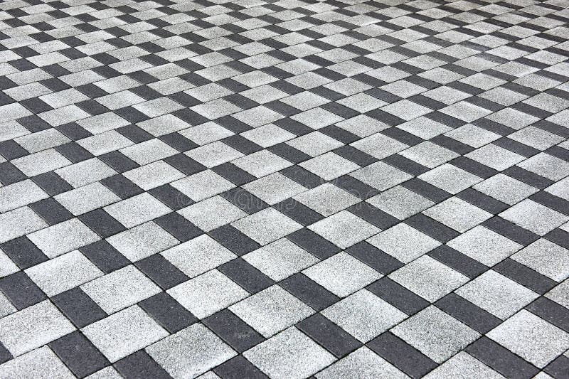 Pavement of Concrete Pavement Tiles Patterned Stock Image - Image of ...