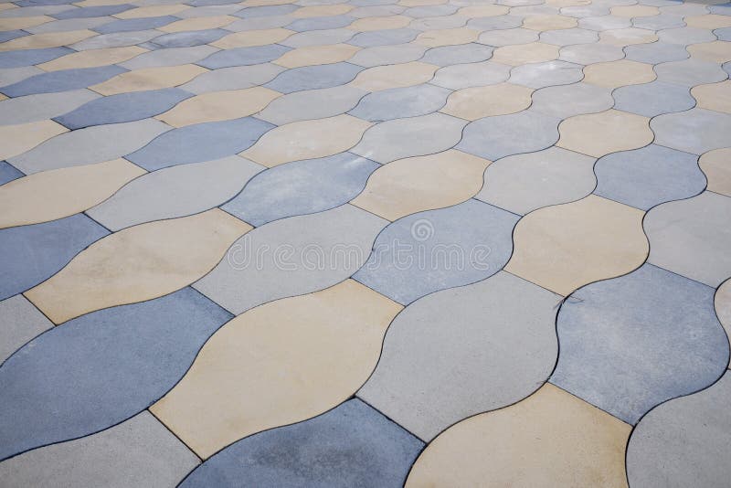Pavement Embedded in Pieces of Different Colors on the Floor of a Park ...