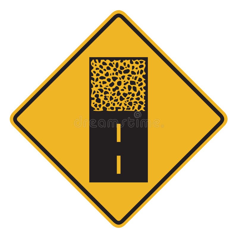 Road Sign Pavement Ends Stock Illustrations – 17 Road Sign Pavement ...