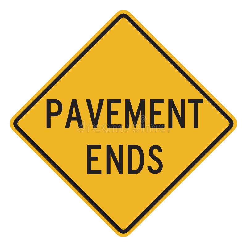 Road Sign Pavement Ends Stock Illustrations – 17 Road Sign Pavement ...