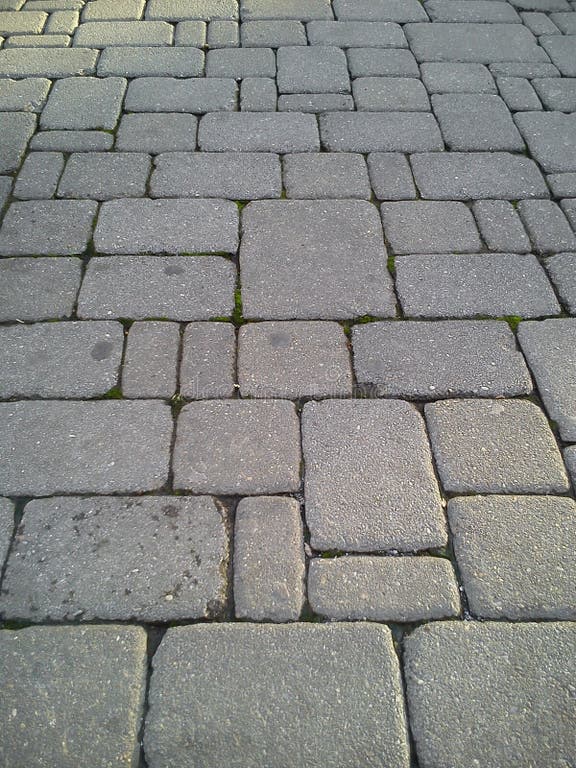 A Pavement Made of Rectangular Stone Slabs Stock Image - Image of ...
