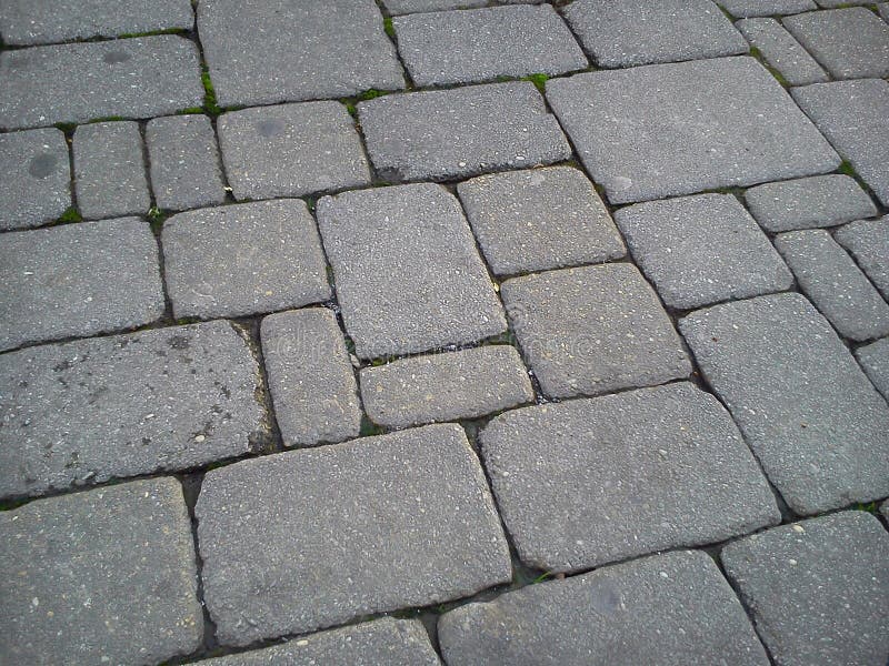 A Pavement Made of Rectangular Stone Slabs Stock Image - Image of ...