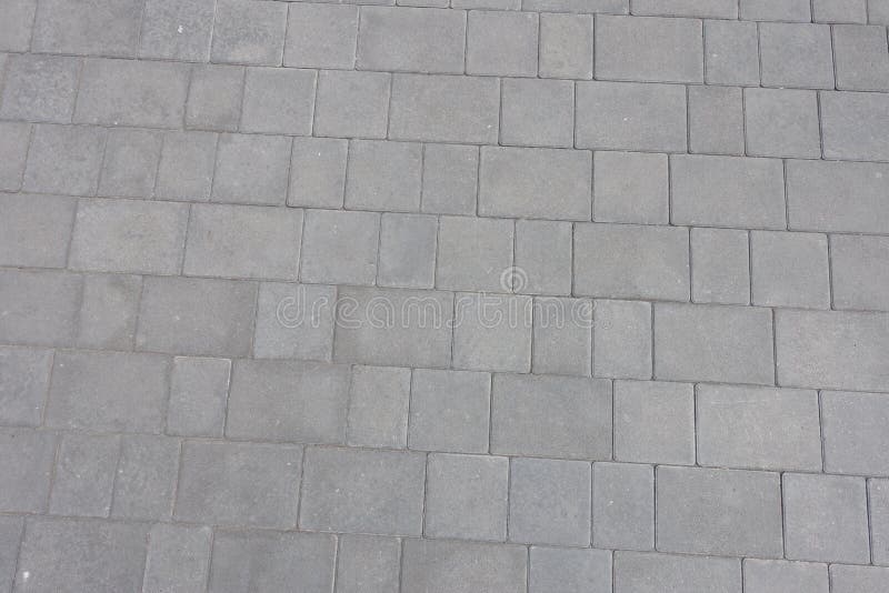 Pavement Made of Rectangular Concrete Blocks Stock Image - Image of ...