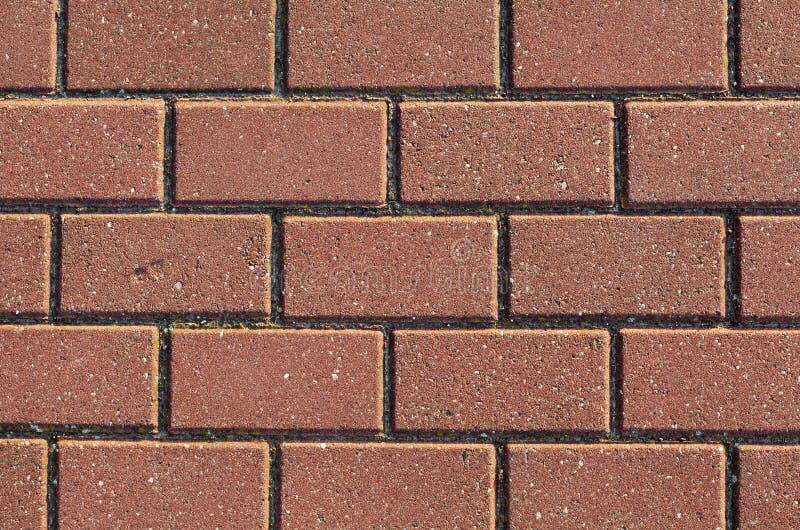 Pavement from Red Bricks, Paving Flag Background Stock Image - Image of ...