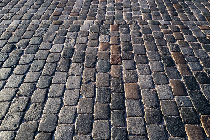 Pavement Road. Background of Bricks Road. Stone Cladding Pavement ...