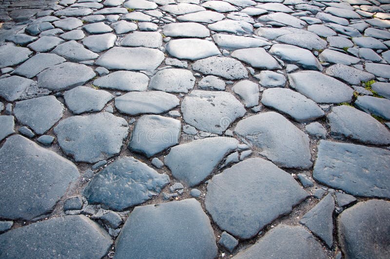 The Pavement in Rome, Italy. Stock Image - Image of rock, abstract ...