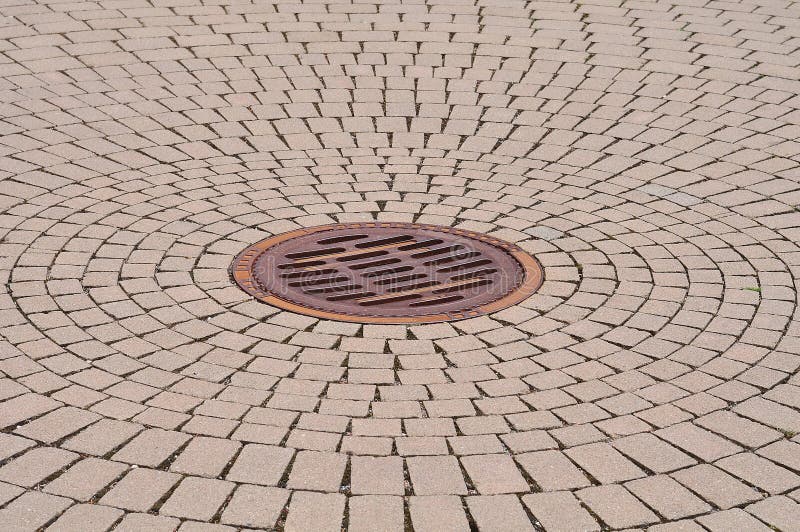 Circular street pavement stock photo. Image of brickwork - 24339718