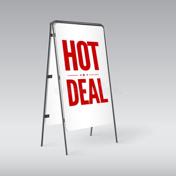 Pavement Sign with the Text Hot Deal Stock Photo - Image of isolated ...