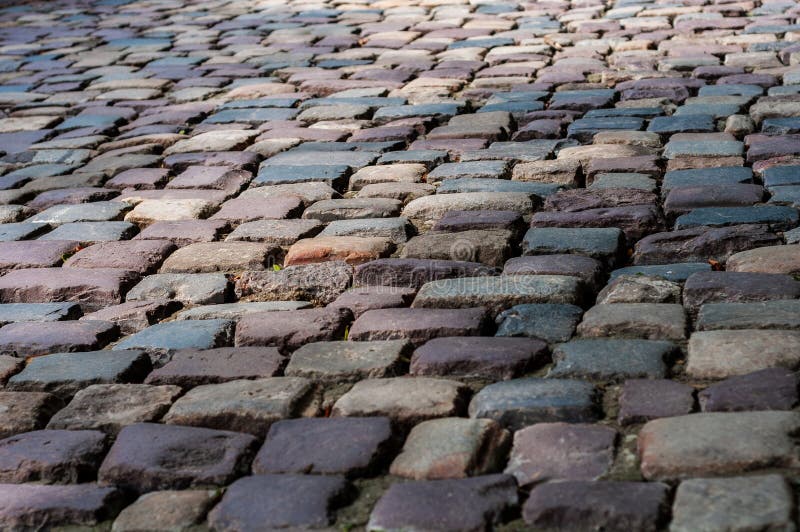 Pavement of Smooth Textured Old Natural Stone of Different Shades Stock ...