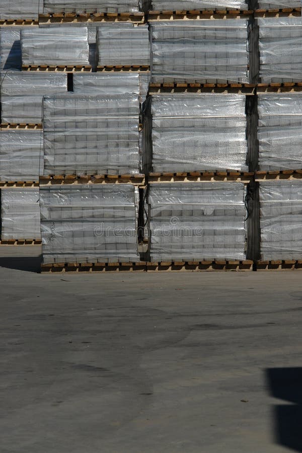 Pavement Stones on Market. Paving Slabs Store. Cobblestone on Pallets ...