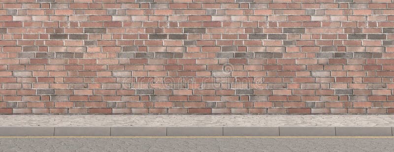 Pavement Street and Wall Backdrop Stock Illustration - Illustration of ...
