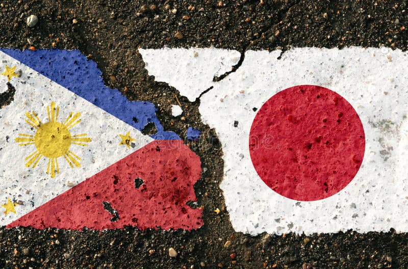 On the Pavement There are Images of the Flags of the Philippines and ...