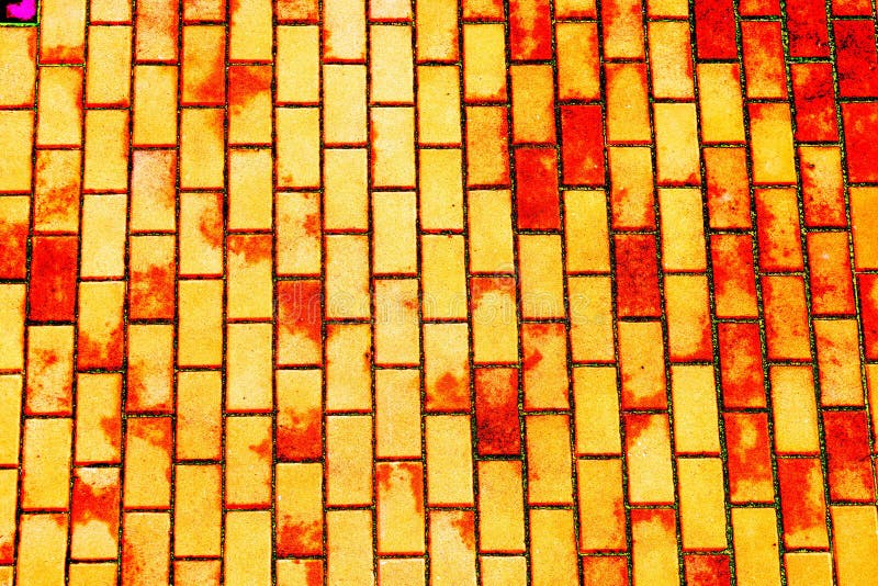 Pavement Tiles Laid, Pedestrian Path in the Park, Changed Color Scheme ...