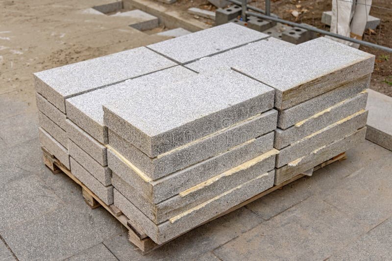Pavement Tiles at Pallet stock image. Image of exterior - 257842109